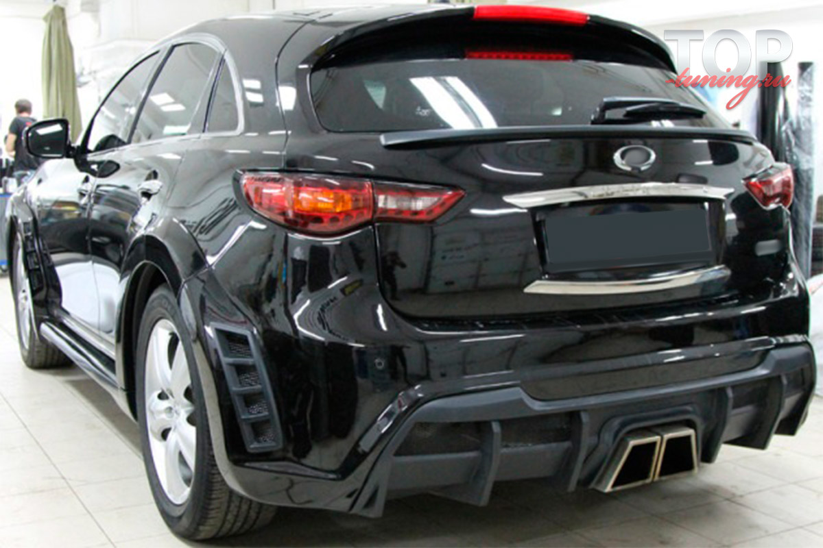 Диффузор под центральный выхлоп Renegade V2 на Infiniti QX70 (FX35, 37, 50)