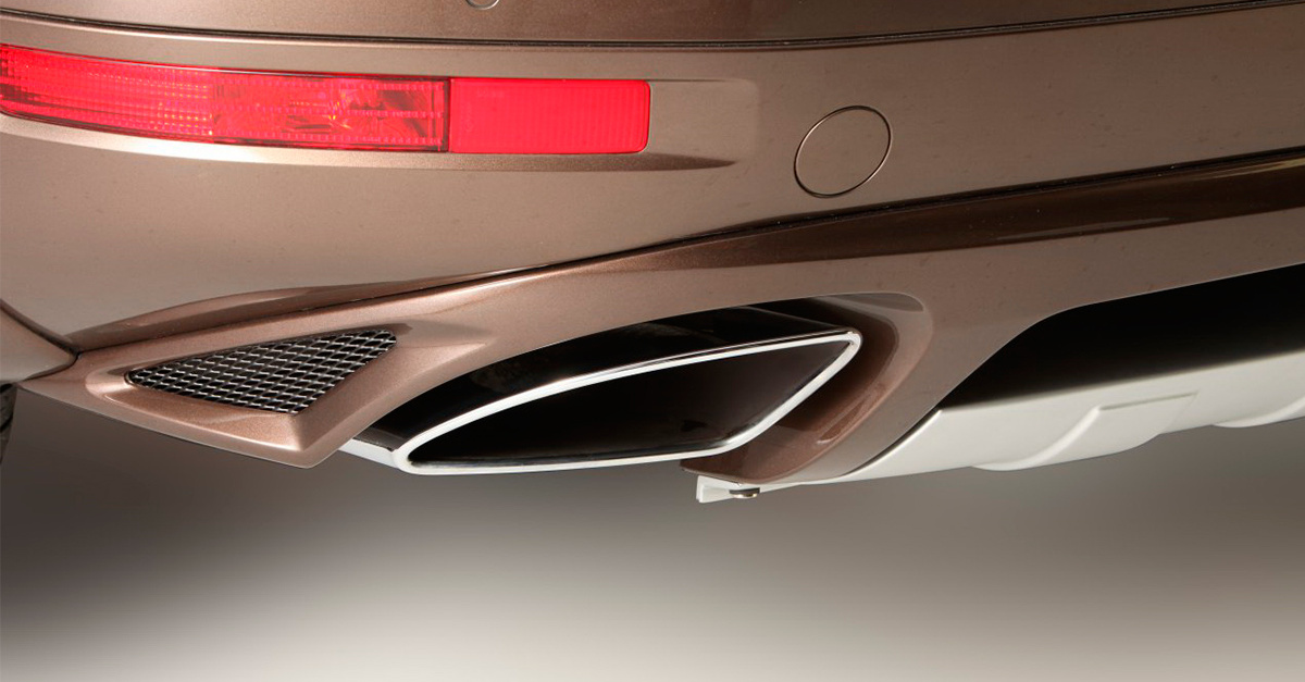 Накладка на задний бампер Je Design на VW Touareg II