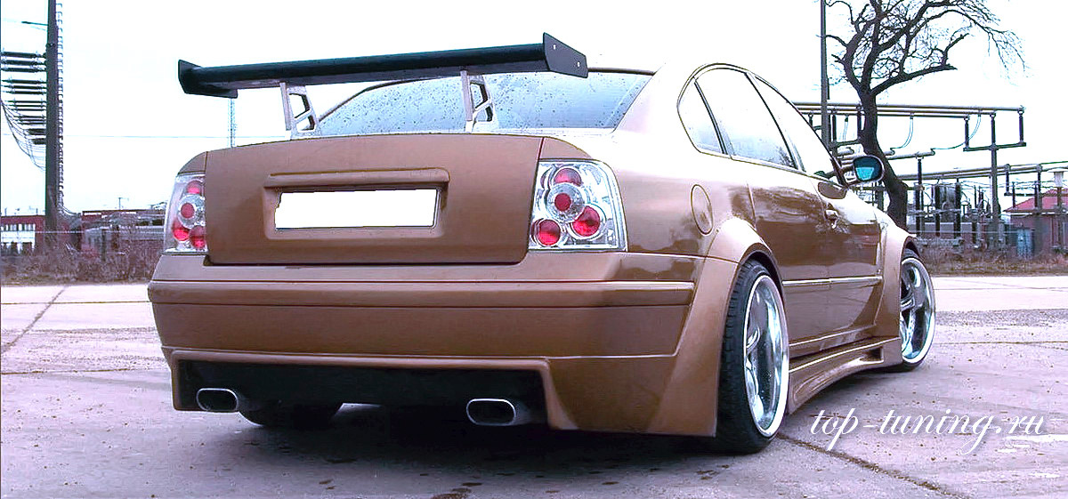 Задняя юбка DTM Extreme Wide Body на VW Passat B5 3B