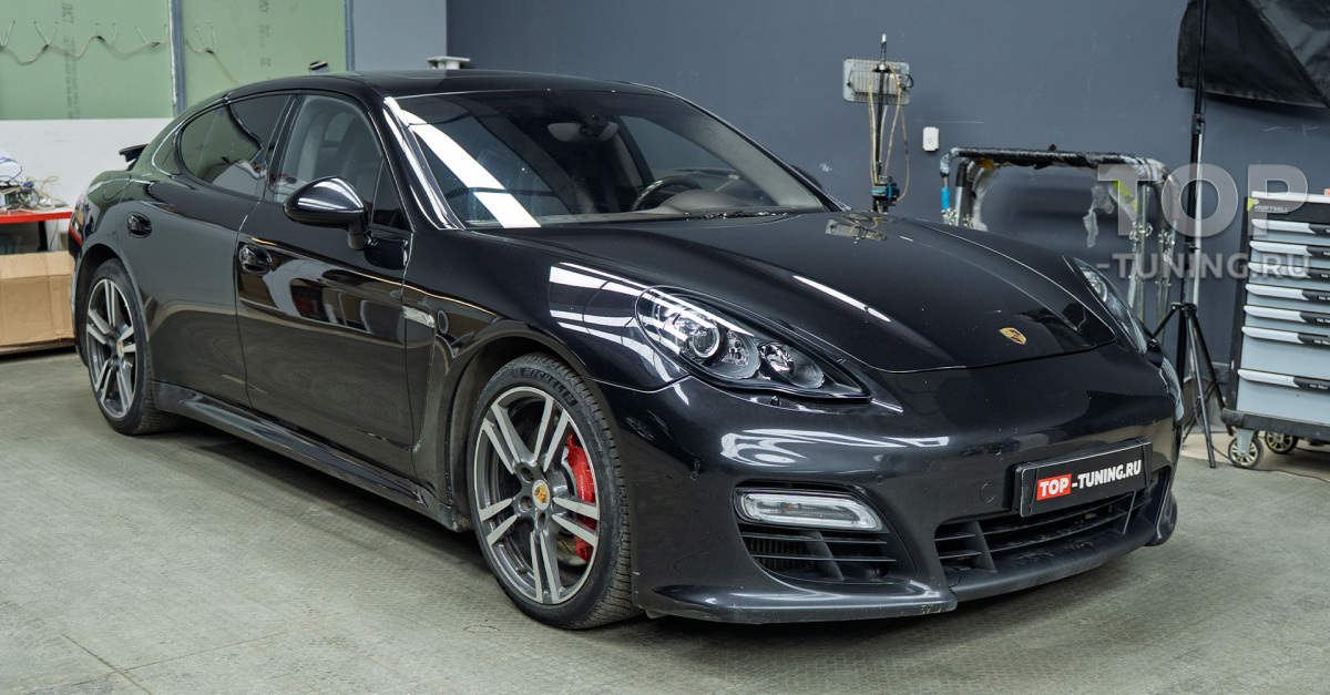 Ремонт + защита фар Porshe Panamera Turbo S антгиравийной пленкой в Топ ...